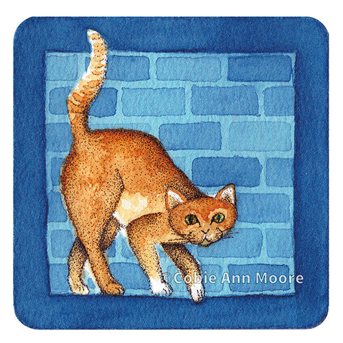 Curious Cat (Mini Print) – Cobie Ann Moore